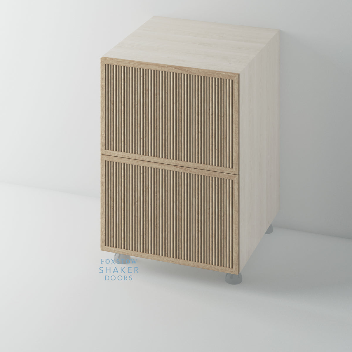 OAK Reeded Slimline Shaker Drawer Front for IKEA METOD — Foxstow