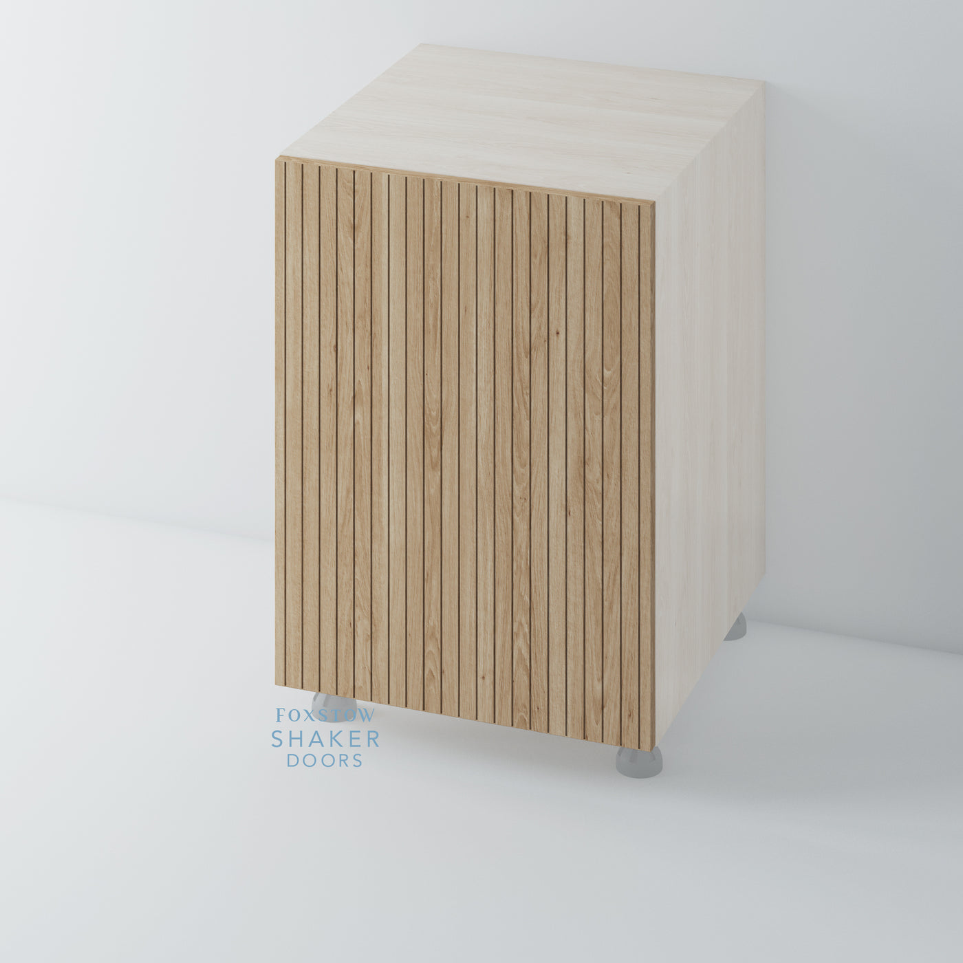 Oak Veneer Flat Grooved Kitchen Door for IKEA METOD — Foxstow