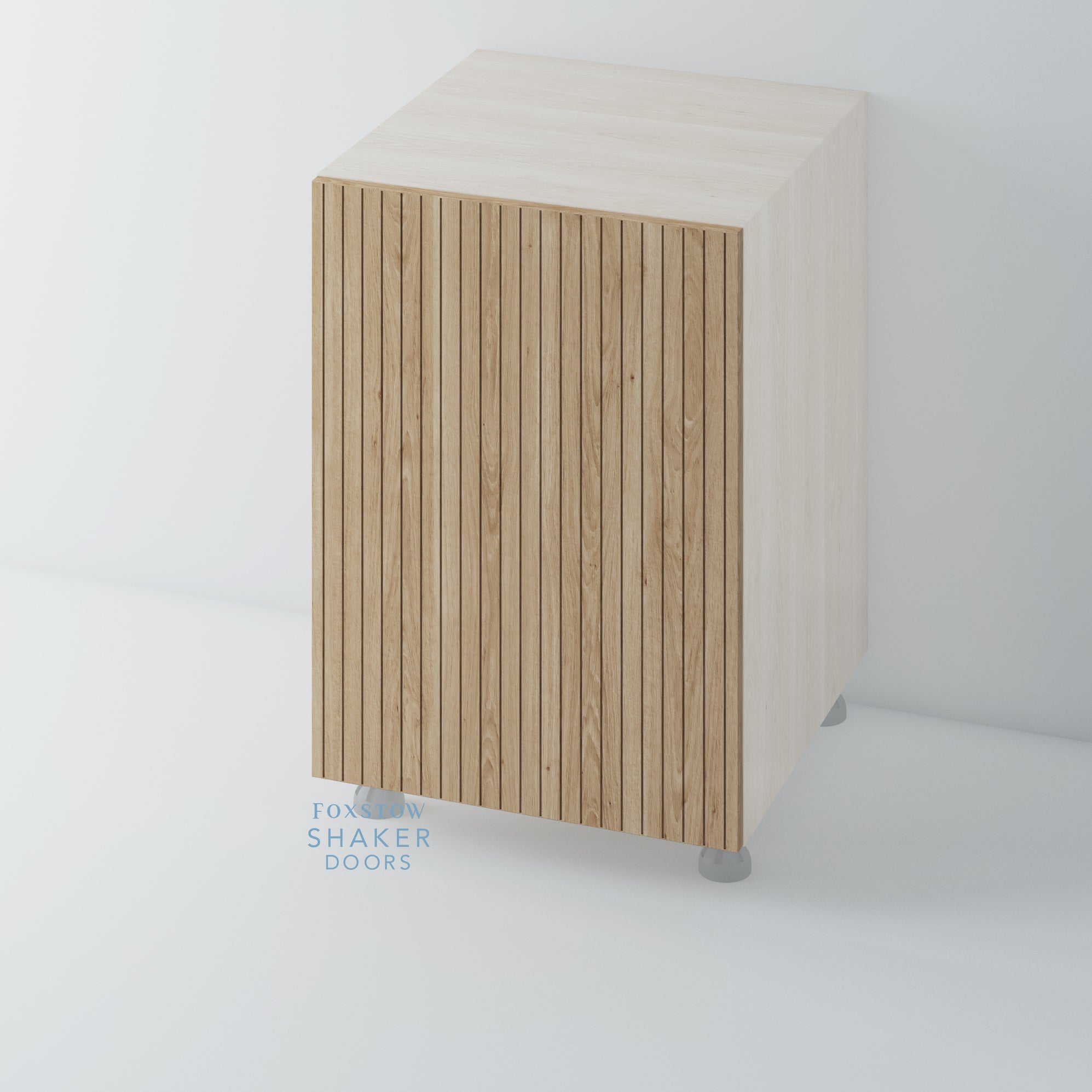 Oak Veneer Flat Grooved Kitchen Door for IKEA METOD — Foxstow