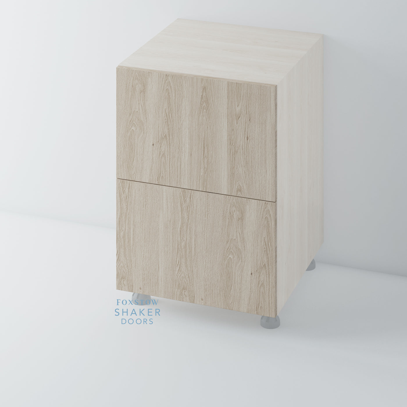 Oak Veneer Flat White Washed Kitchen Drawer for HOWDENS — Foxstow
