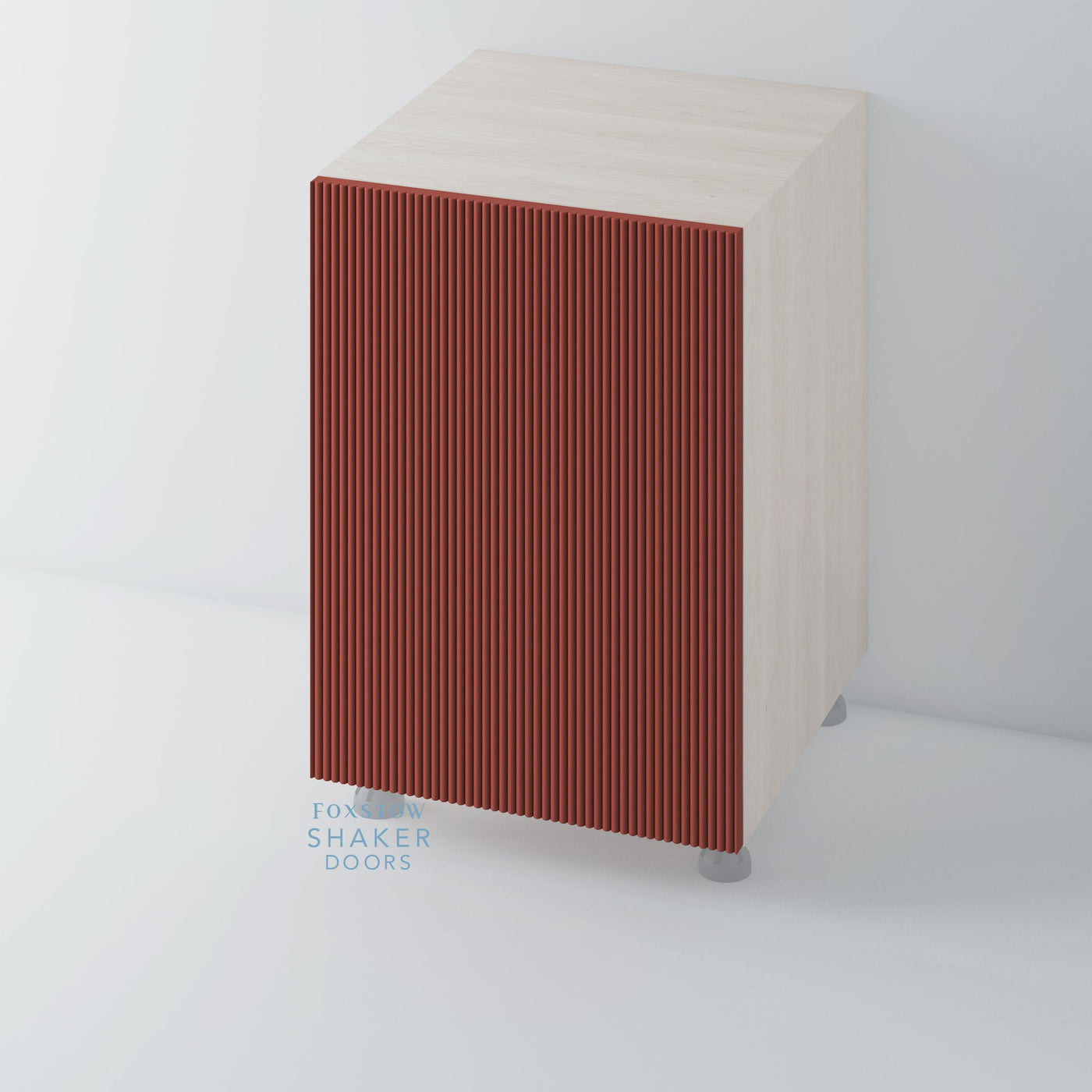 Painted, Flat Reeded Kitchen Door — Foxstow
