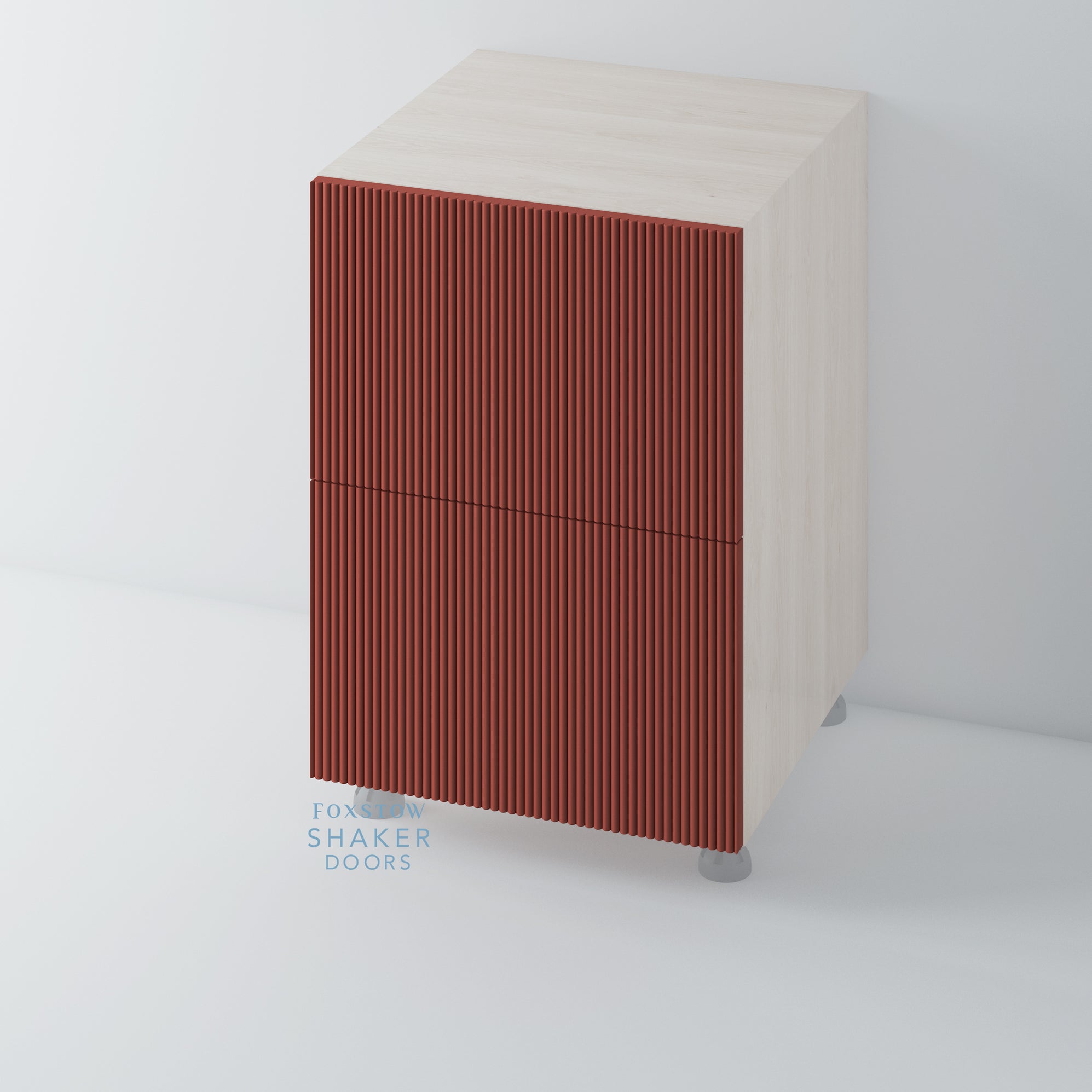 Painted, Flat Reeded Kitchen Drawer — Foxstow