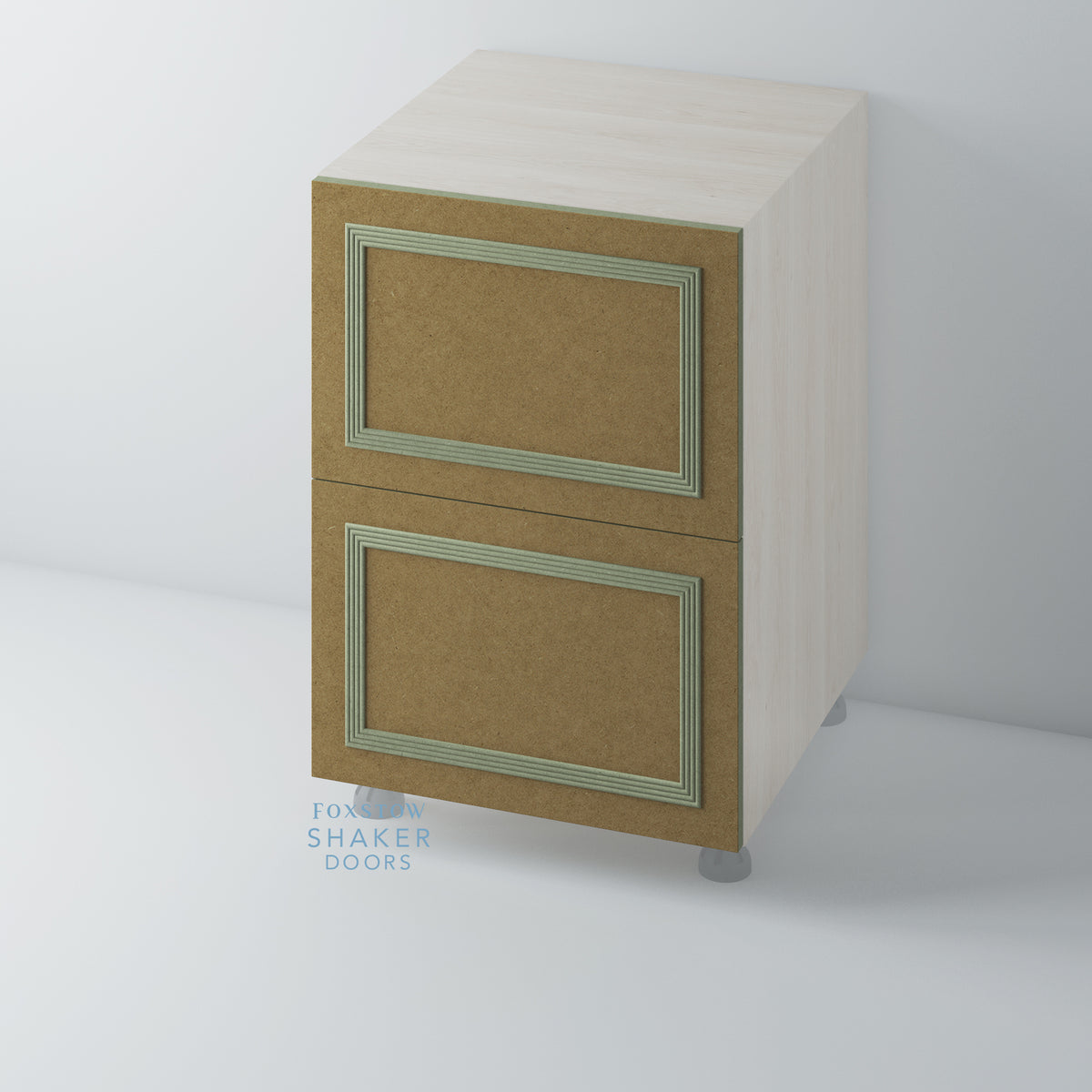 Bare Flat Panel Kitchen Drawers with Reed Moulding from Shaker Doors ...